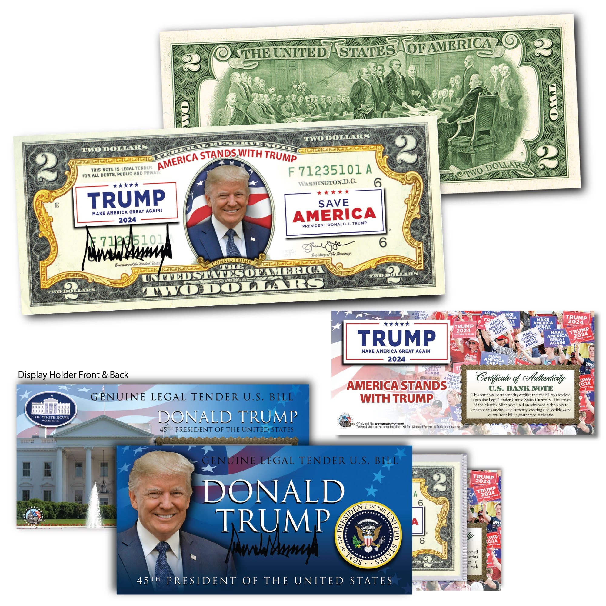 DONALD TRUMP “America Stands with Trump” Genuine Legal Tender US $2 ...