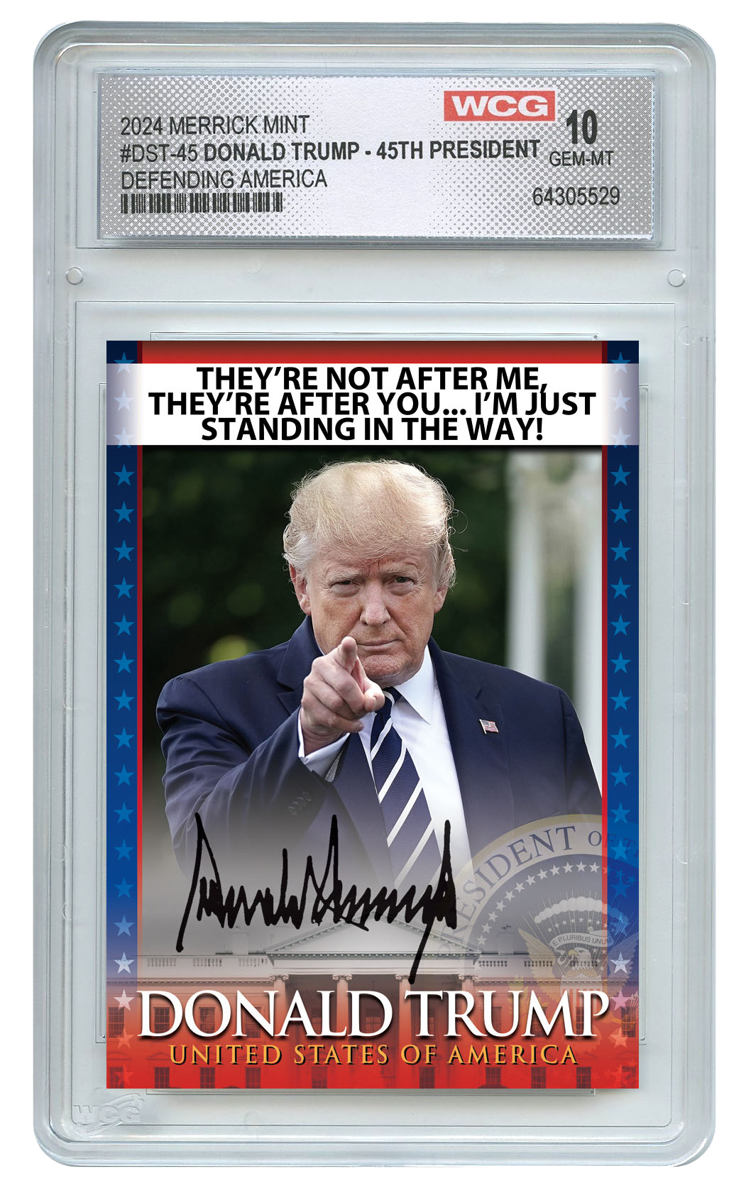 Donald Trump Defending America Trading Card (Graded GEM-MT 10) - Proud ...