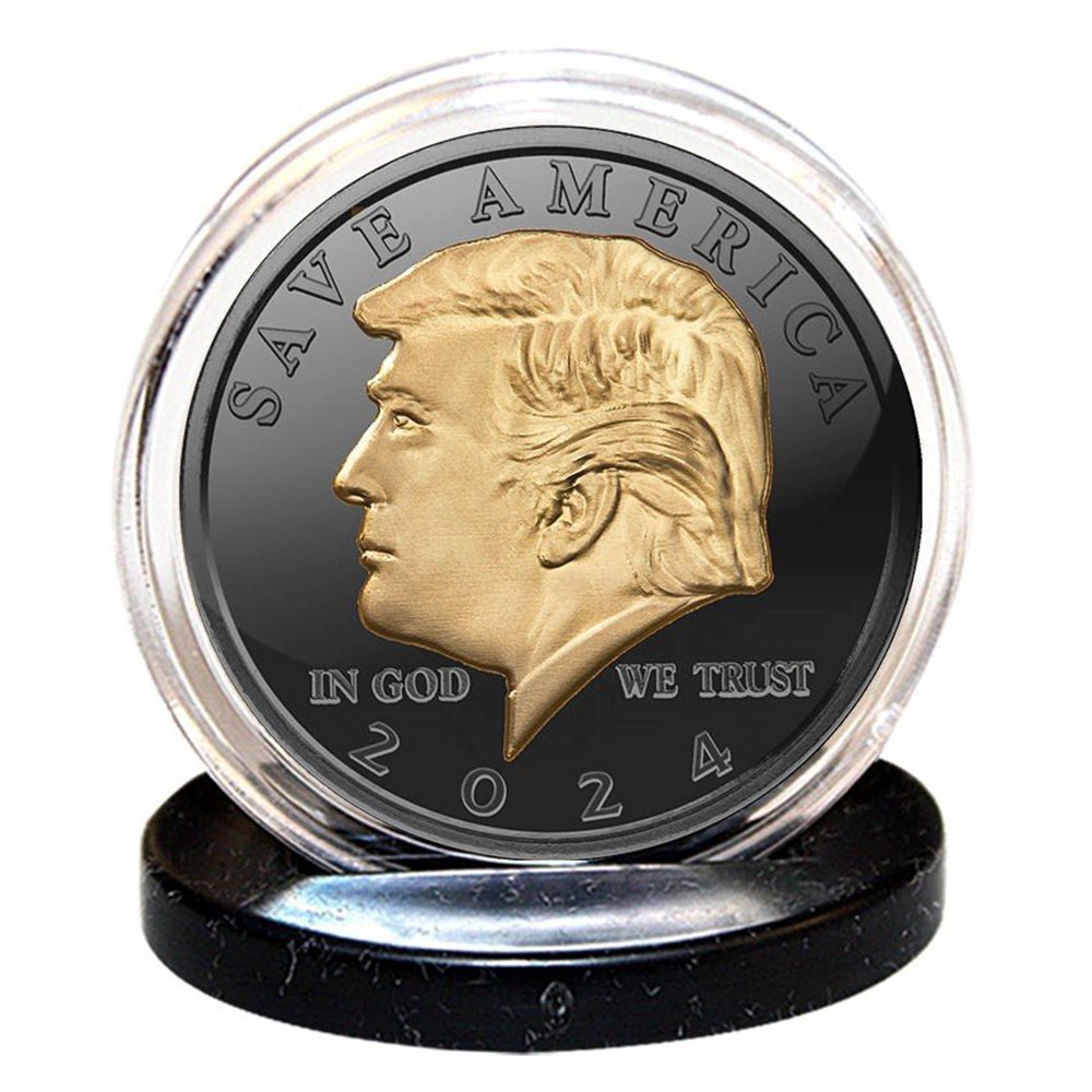 Donald Trump 2024 "Save America" Black Ruthenium & 24K Gold Clad ...