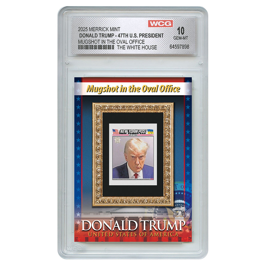 Donald Trump Mugshot in the Oval Office Trading Card (Graded Gem Mint ...