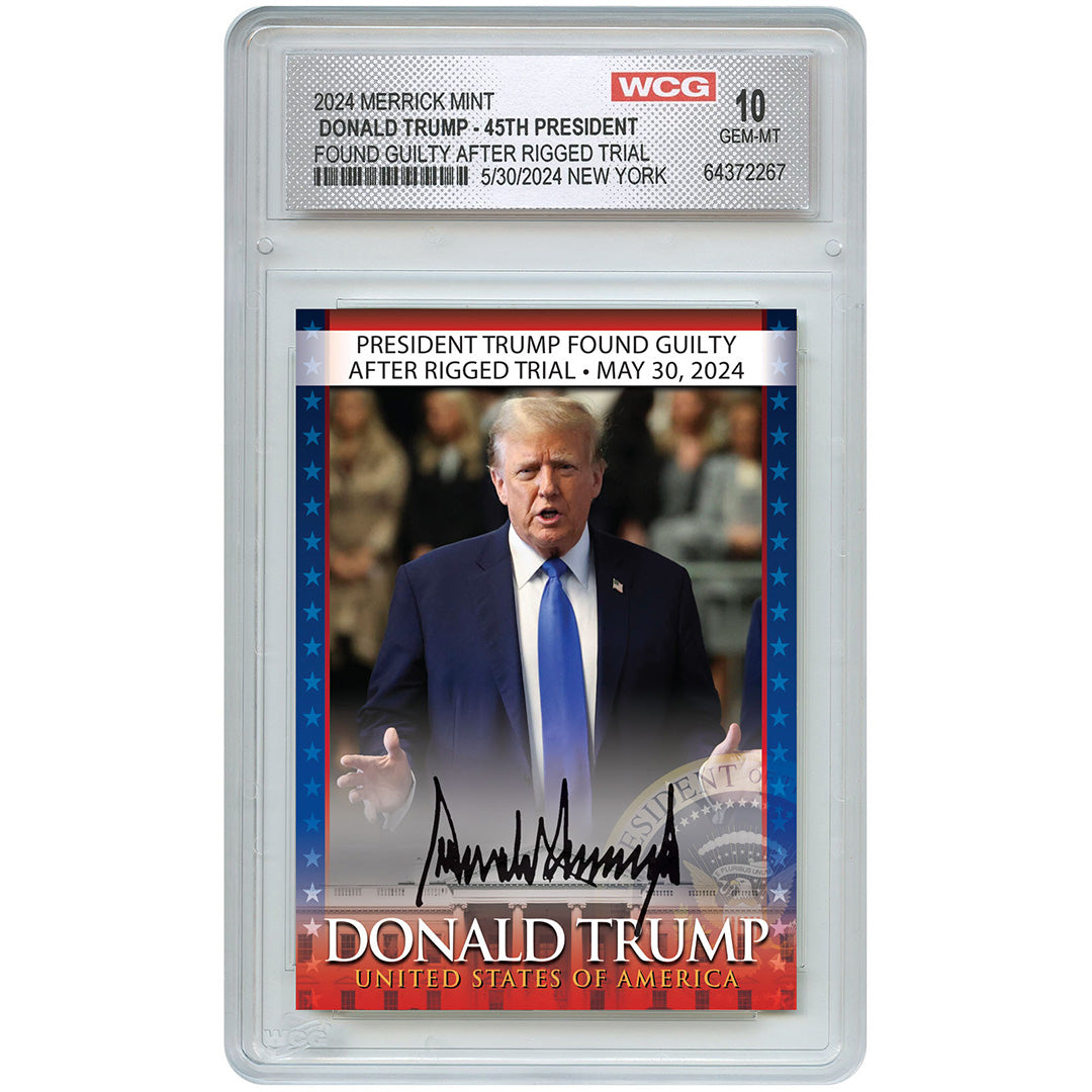 Trump Guilty in NYC Official Trading Card - Graded Gem Mint 10 - Proud ...