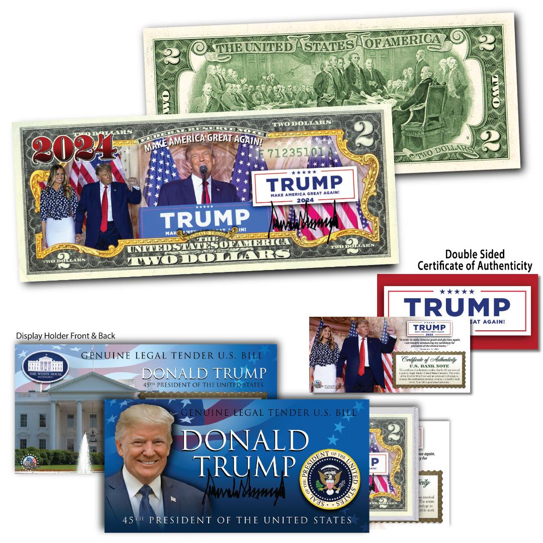MAGA 2024 - Genuine Legal Tender U.S. $2 Bill - Proud Patriots