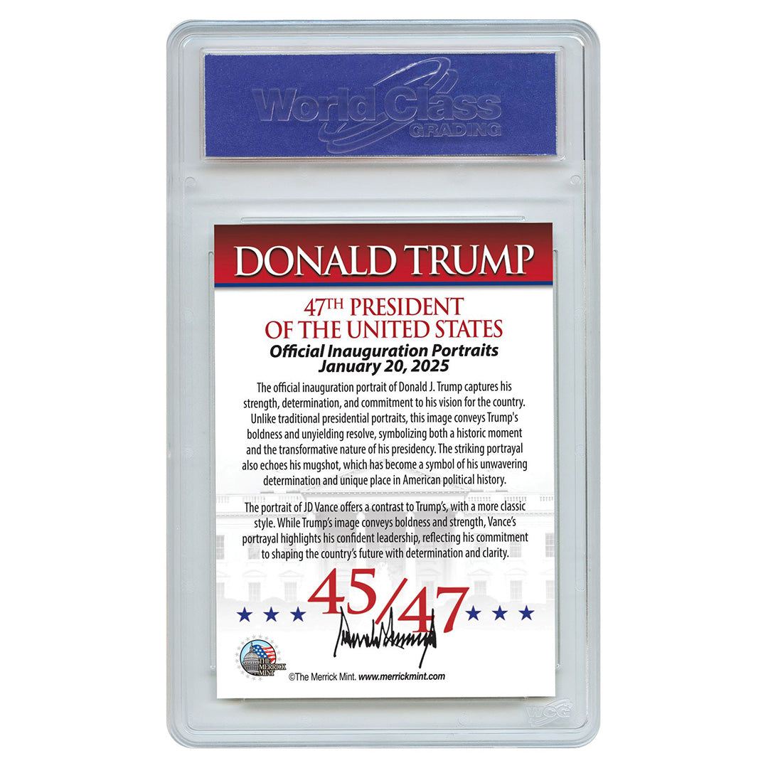 Trump/Vance Official Portraits Trading Card (Graded Gem Mint 10 ...