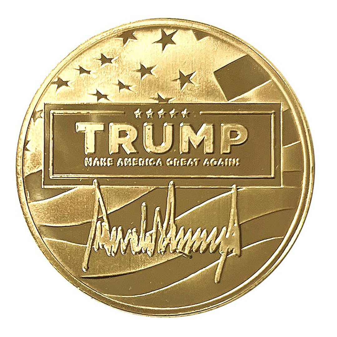Gold Trump "Fight" Collectible Coin (With Unique Wound Infused Red ...